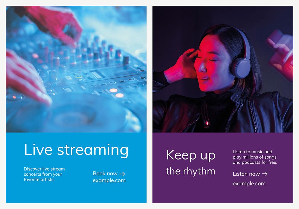 Various music advertising template psd | Premium PSD - rawpixel