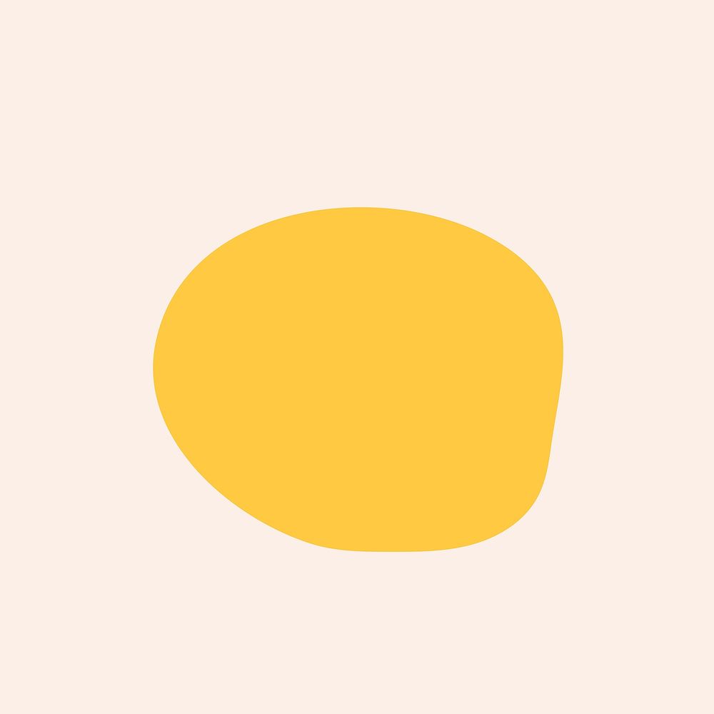 Yellow blob shape sticker, abstract | Premium Vector - rawpixel