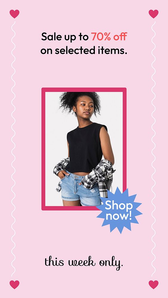 Fashion discount Instagram story template | Free Vector Template - rawpixel