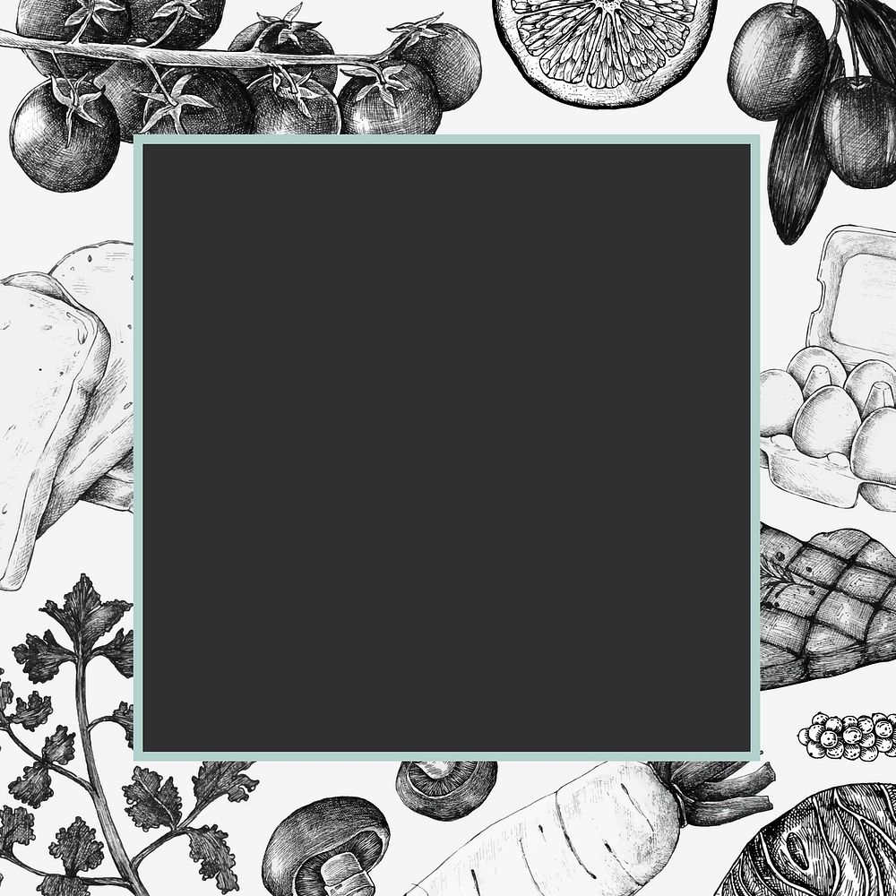 Food doodle frame, aesthetic design | Free Vector - rawpixel