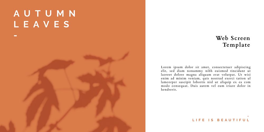 Autumnal travel blogger social template | Premium Vector Template ...