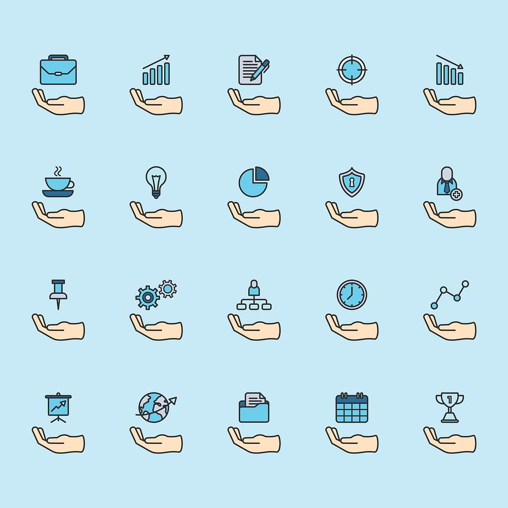 Set of business icons | Free Vector - rawpixel