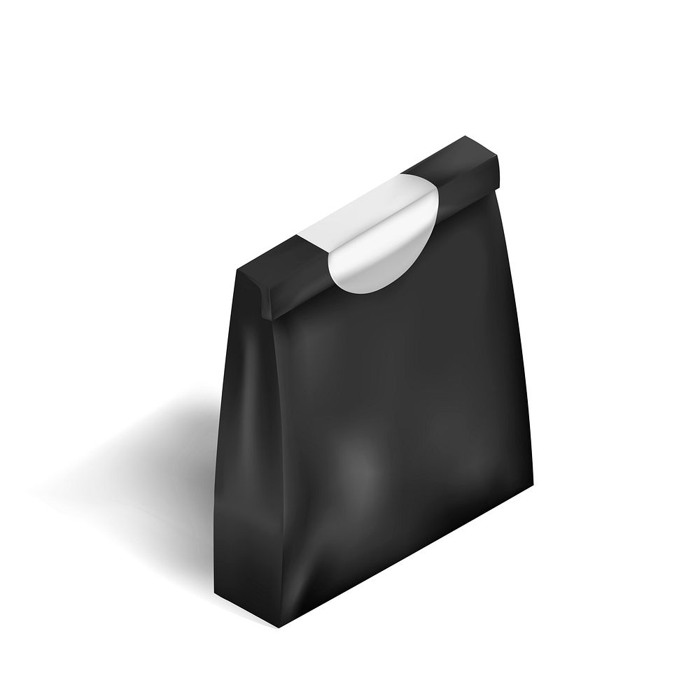 Vector of black pouch bag | Free Vector - rawpixel
