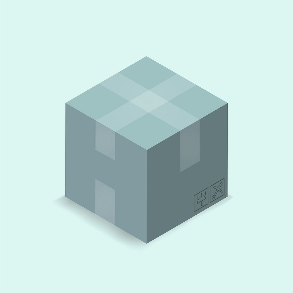 Vector image of parcel box | Free Vector - rawpixel
