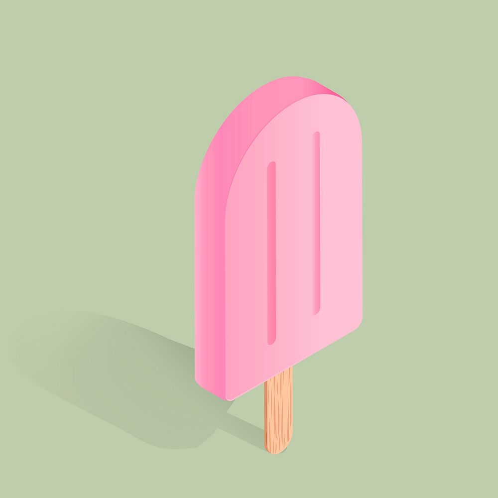 Vector icon of pink ice | Free Vector - rawpixel