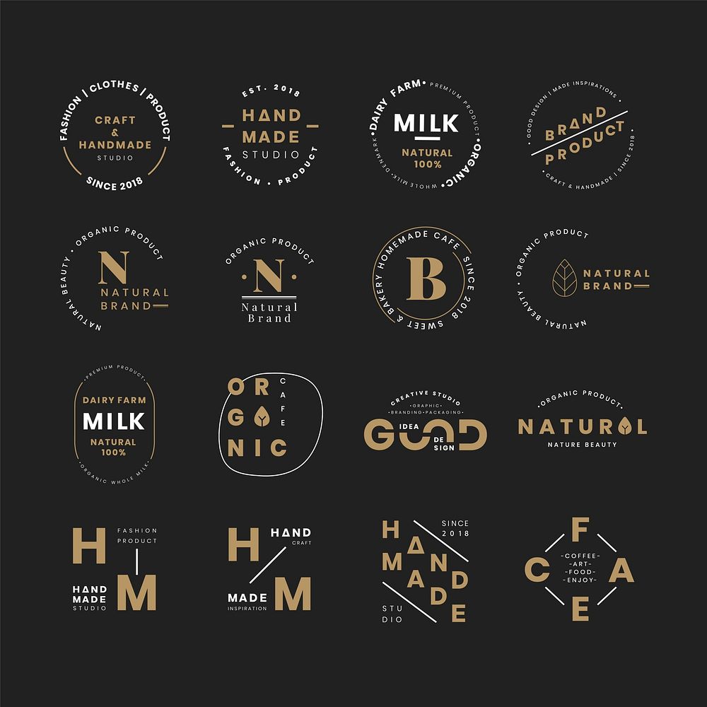 Set of logo badge design | Premium Vector - rawpixel