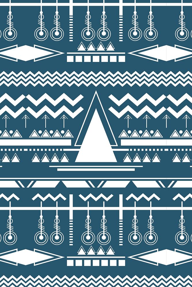 Tribal background, blue fabric design | Free Photo - rawpixel