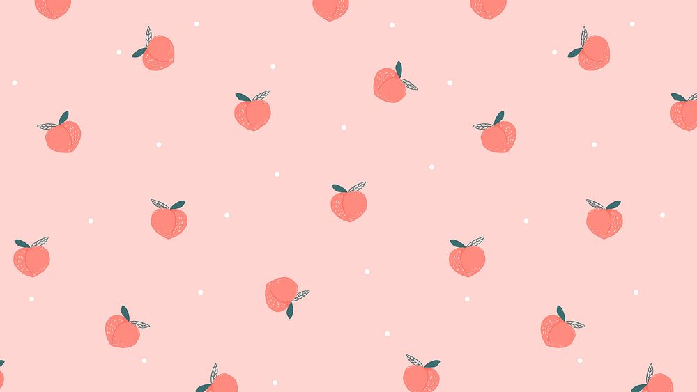 Peach computer wallpaper vector, cute | Premium Vector - rawpixel