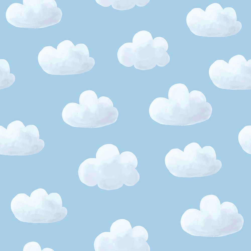 Cloud seamless pattern background vector | Premium Vector - rawpixel