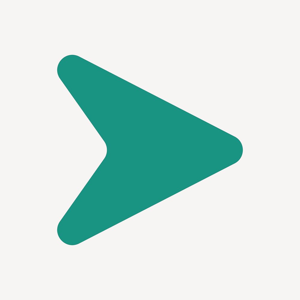 Arrow icon, green sticker, play | Premium Icons - rawpixel