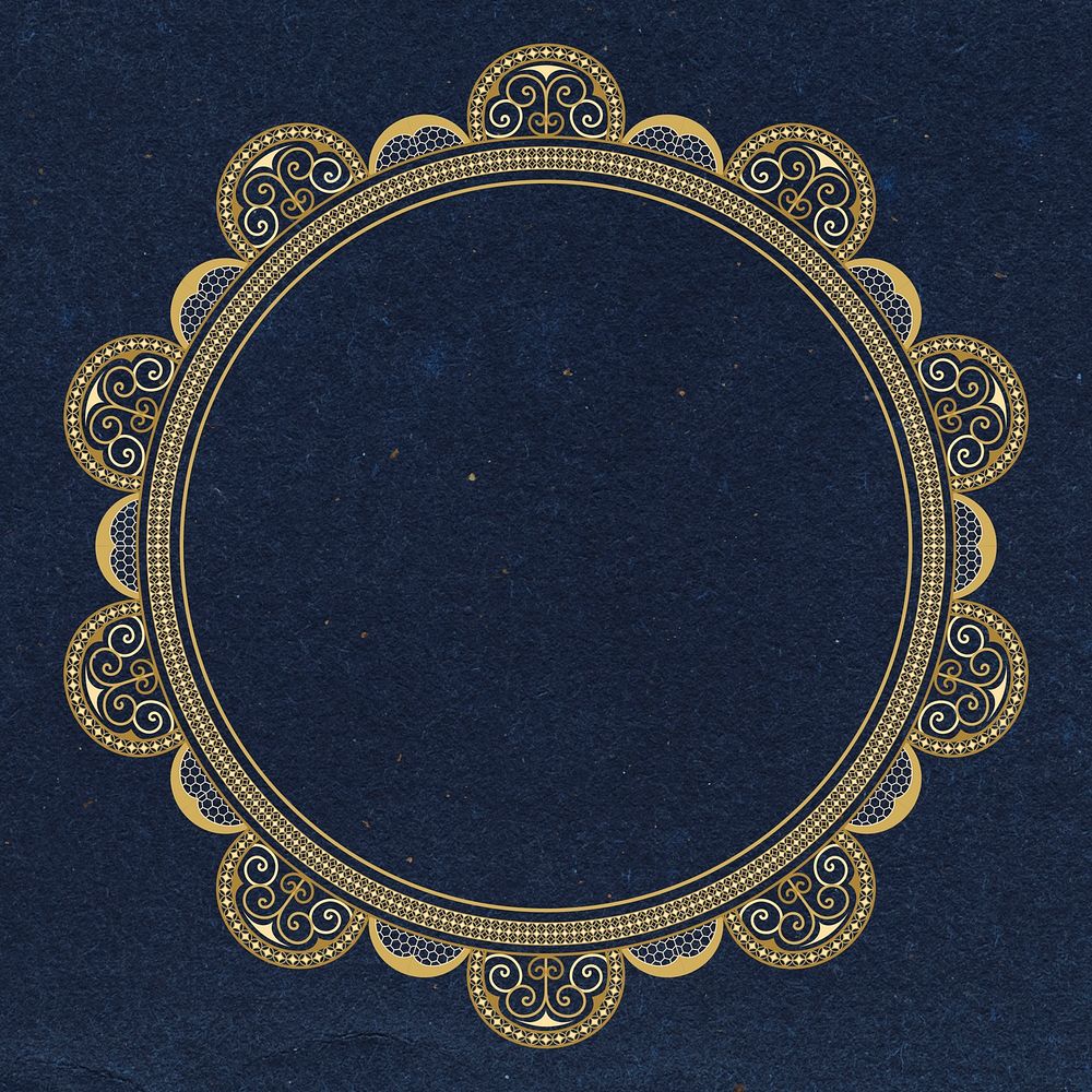Vintage lace frame, circle shape | Premium PSD - rawpixel