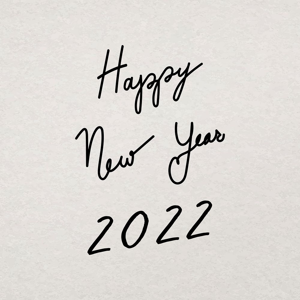 Happy New Year 2022 typography, | Free Photo - rawpixel