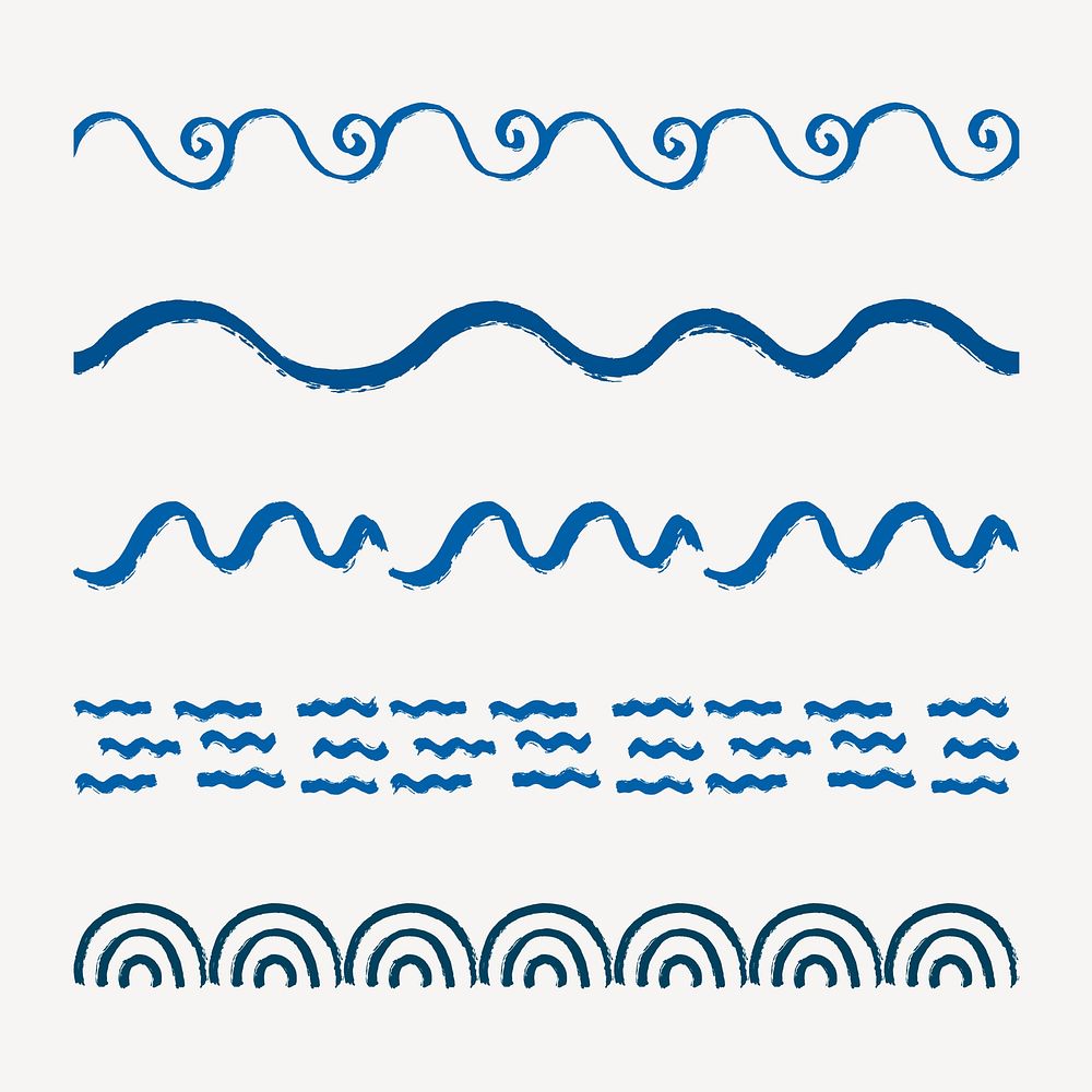 Wave pattern brush, compatible with illustrator | Premium Vector - rawpixel