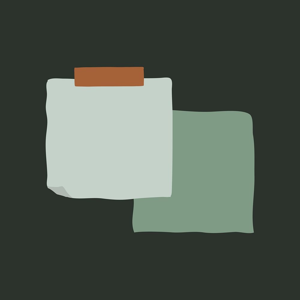 Green note paper collage element, | Free Photo - rawpixel