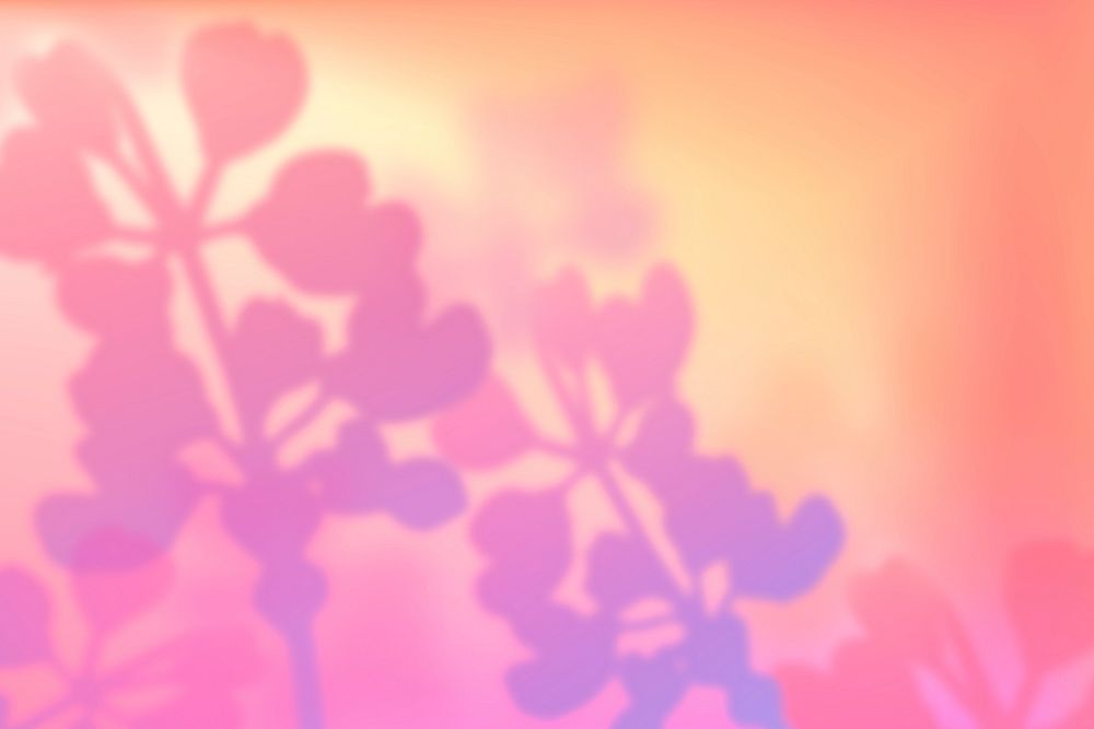 Pink gradient background, floral border | Premium Vector - rawpixel