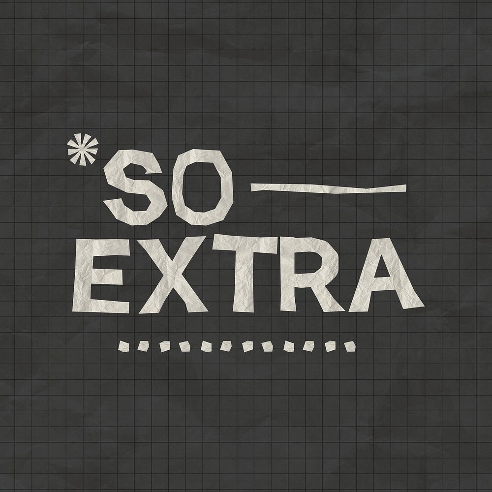 So extra typography sticker, abstract | Premium PSD - rawpixel