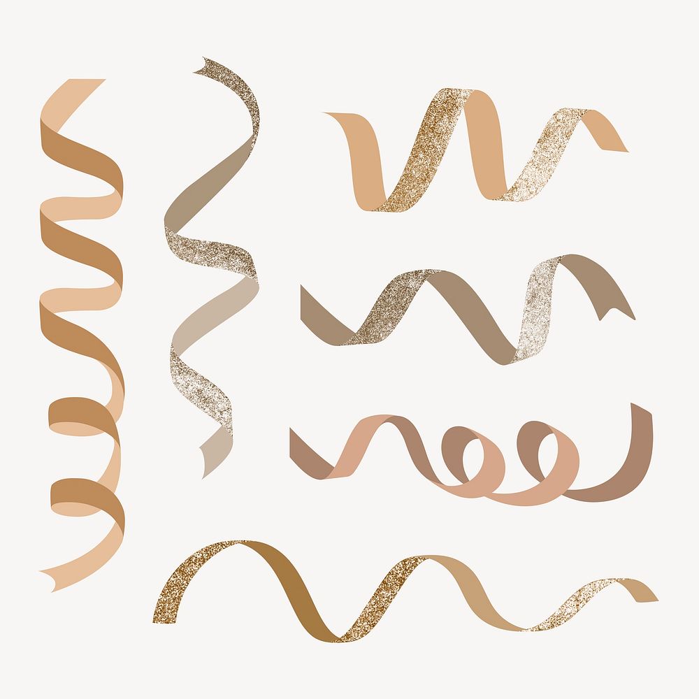 Colorful party ribbons sticker set, | Premium PSD - rawpixel