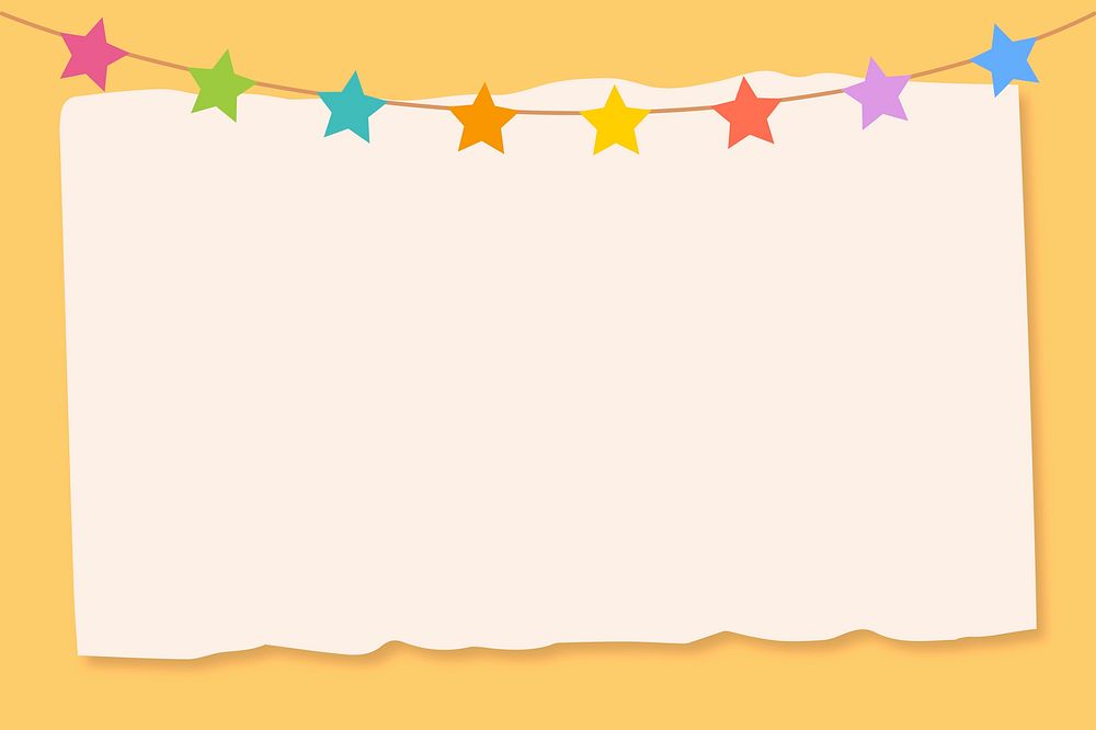 Cute colorful party decoration frame | Free PSD - rawpixel