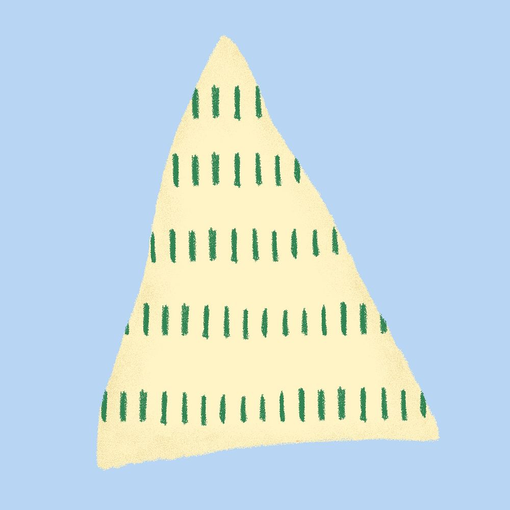 Cute triangle sticker, abstract line | Free PSD - rawpixel