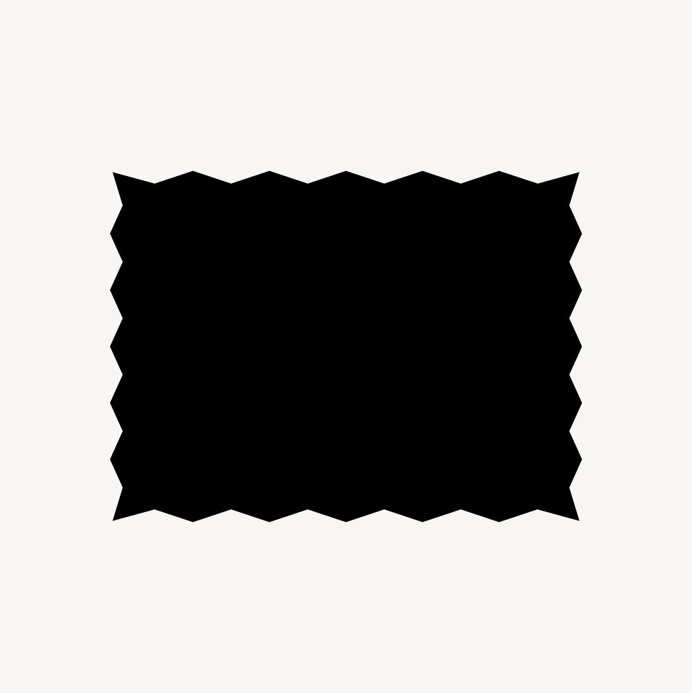 Simple jagged rectangular clip art, | Free PSD - rawpixel