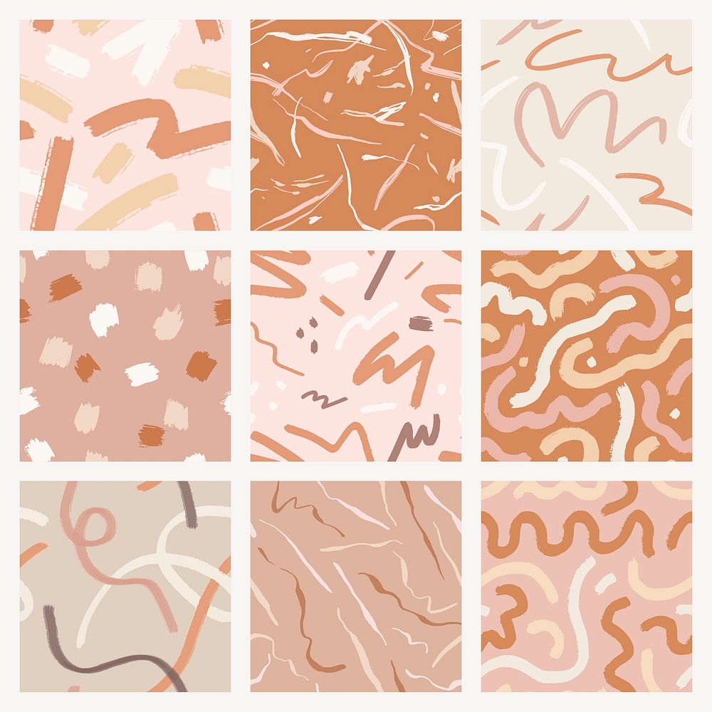 Beige Memphis squiggle seamless pattern, | Premium Vector - rawpixel