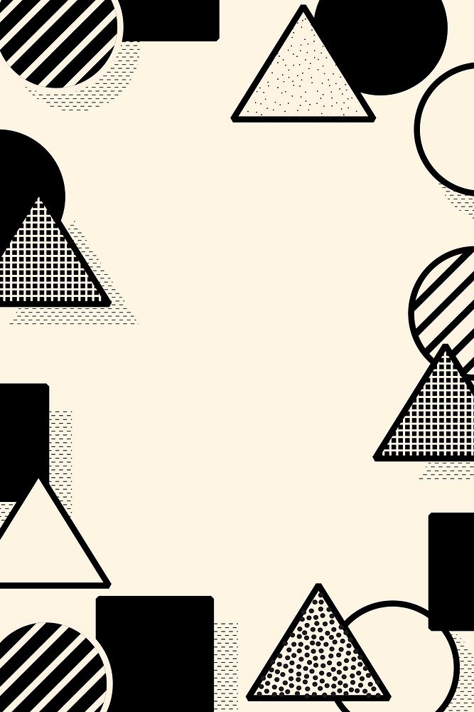 Cream 90’s Memphis frame background | Free Photo - rawpixel