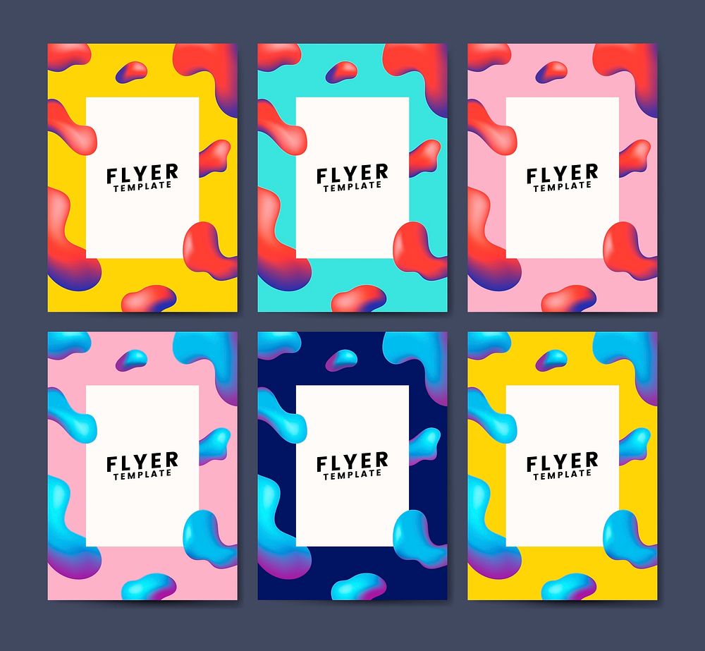 Colorful flyer template design illustration | Free Vector - rawpixel