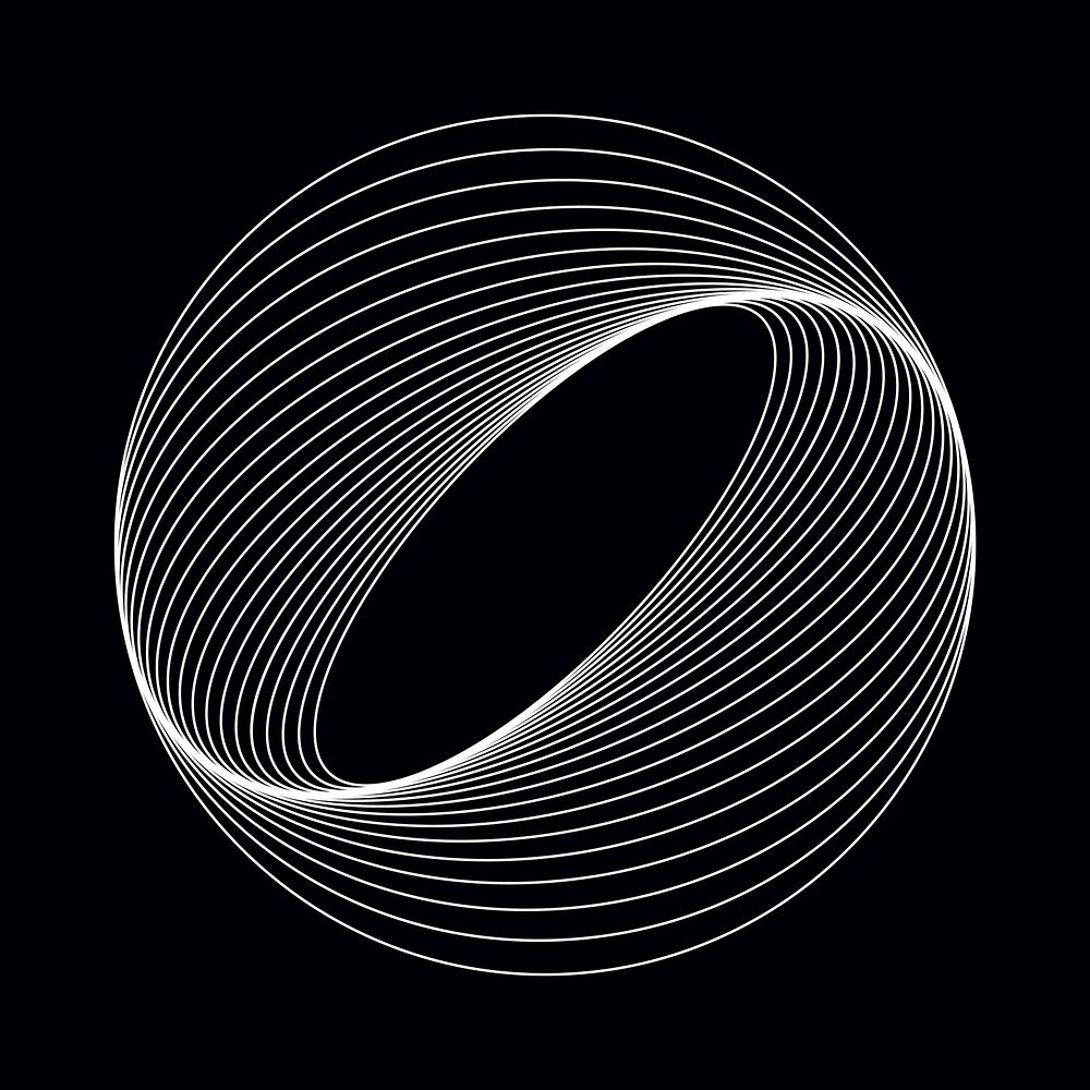 Abstract circular geometric element vector | Free Vector - rawpixel