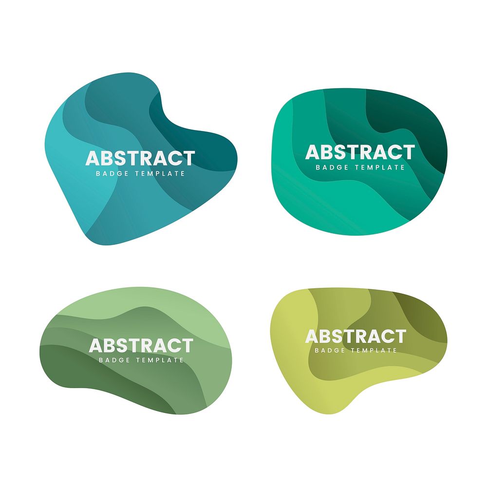 Abstract badge design vector set | Free Vector - rawpixel