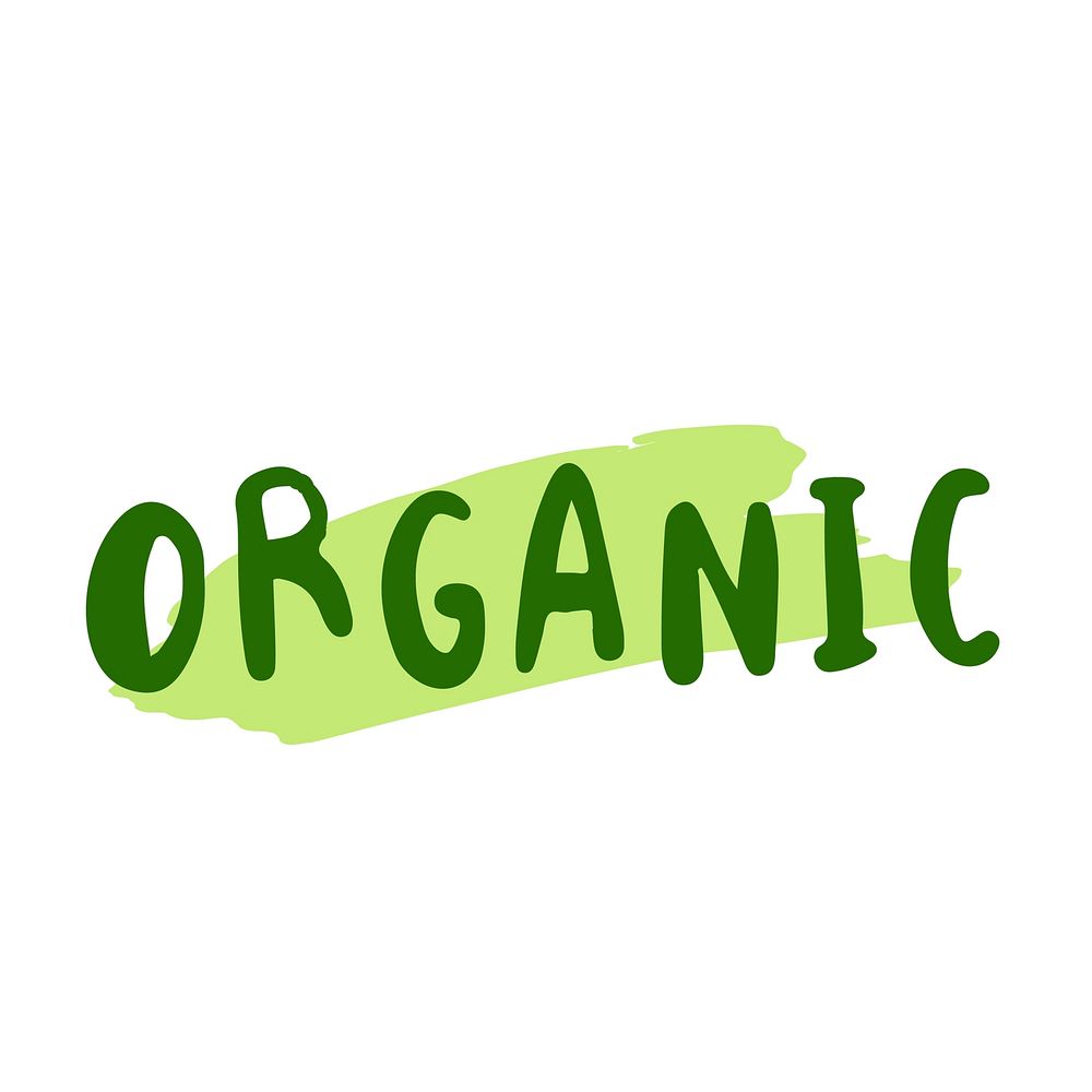 Organic typography vector in green | Free Vector - rawpixel