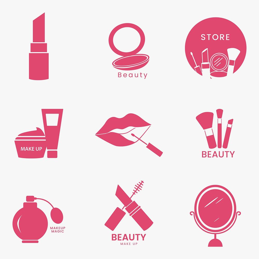 Beauty cosmetics icon set | Premium Vector - rawpixel