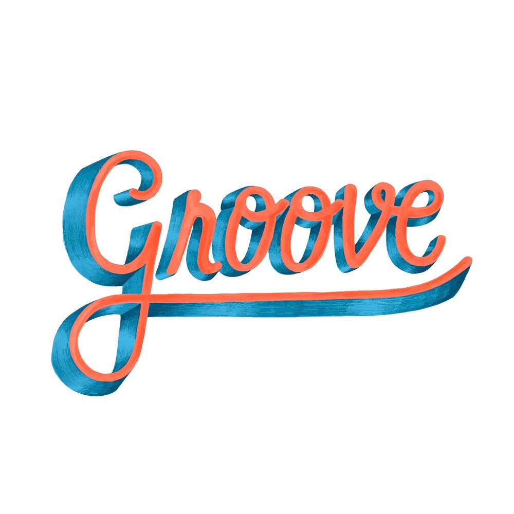 Groove motivational word typography design | Free Photo - rawpixel