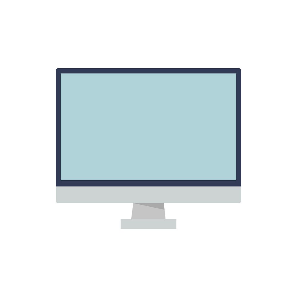 Blank screen computer monitor graphic | Free Vector - rawpixel
