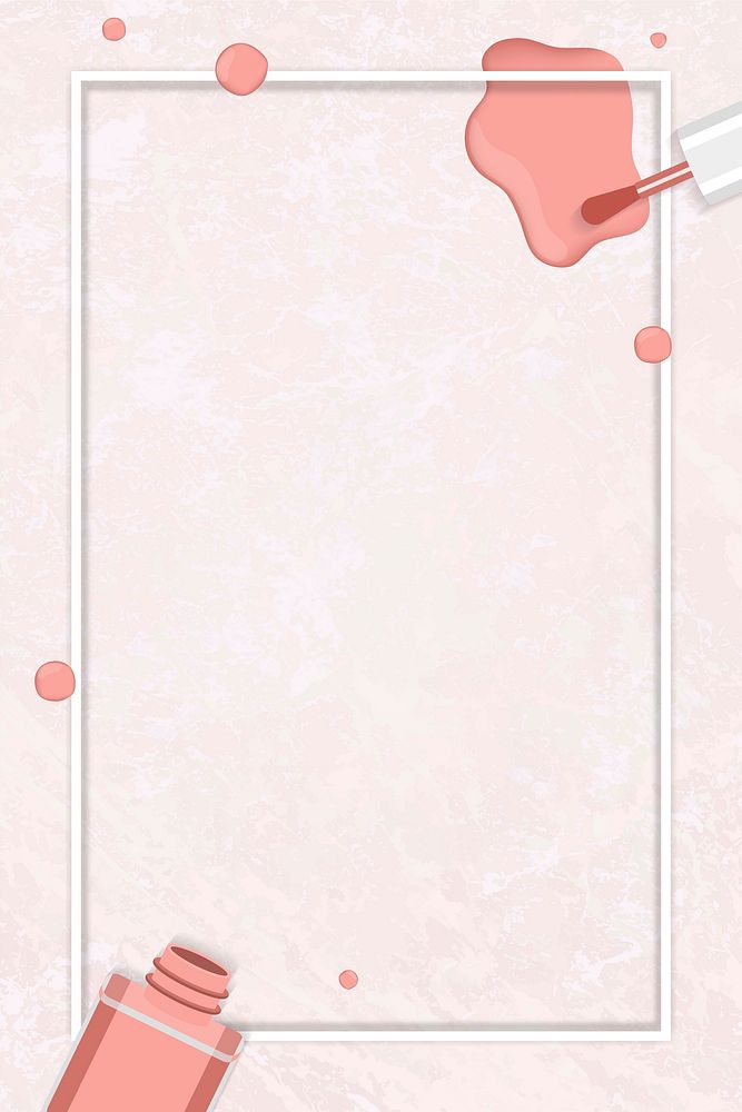 Pink nail polish frame vector | Premium Vector - rawpixel
