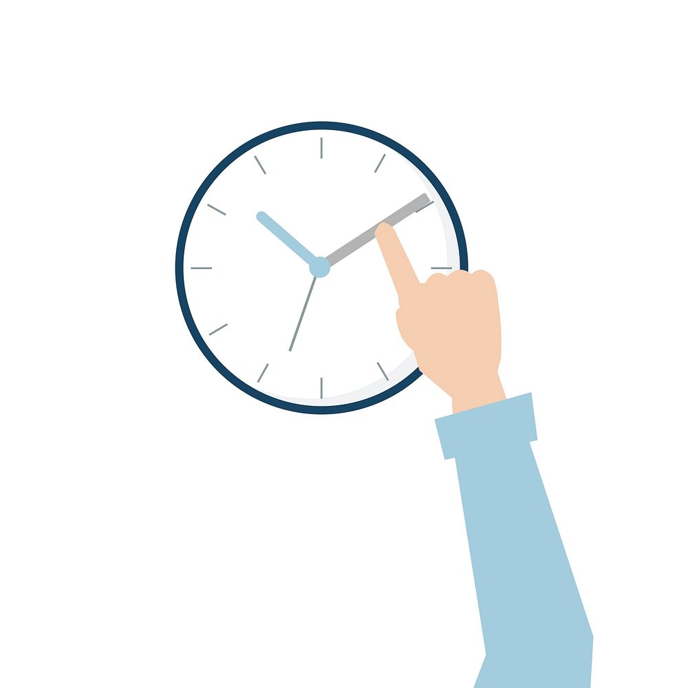 Illustration of hand with time | Premium Vector - rawpixel
