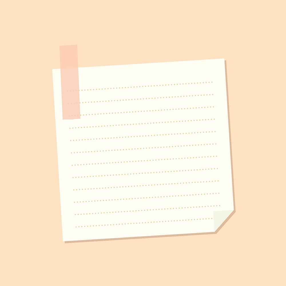 Beige lined notepaper journal sticker | Free Vector - rawpixel