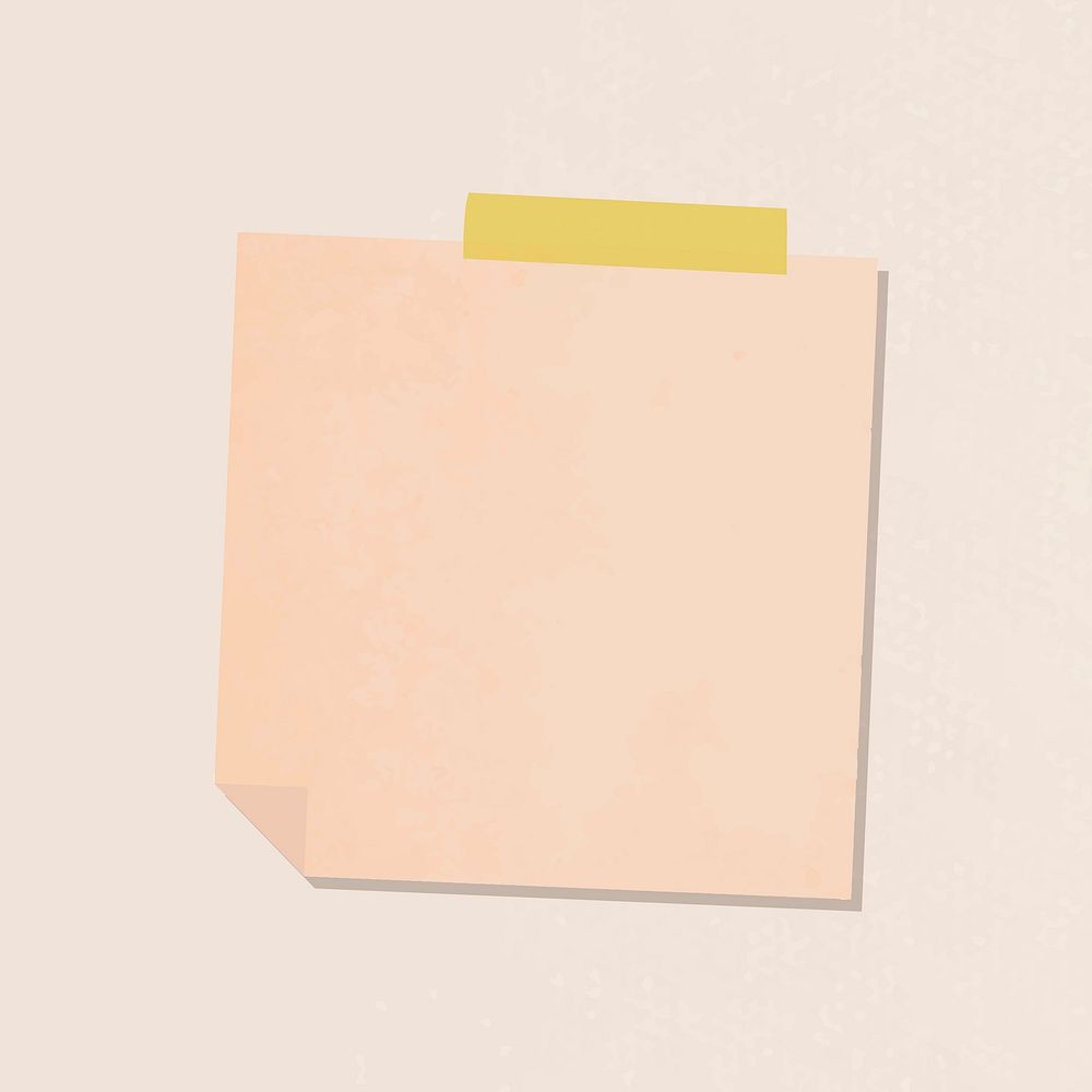 Orange notepaper journal sticker vector | Free Vector - rawpixel