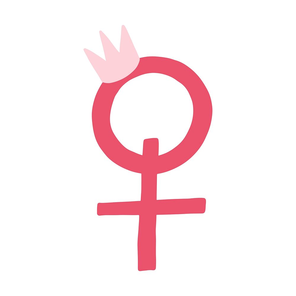 Pink female gender symbol vector | Premium Vector - rawpixel