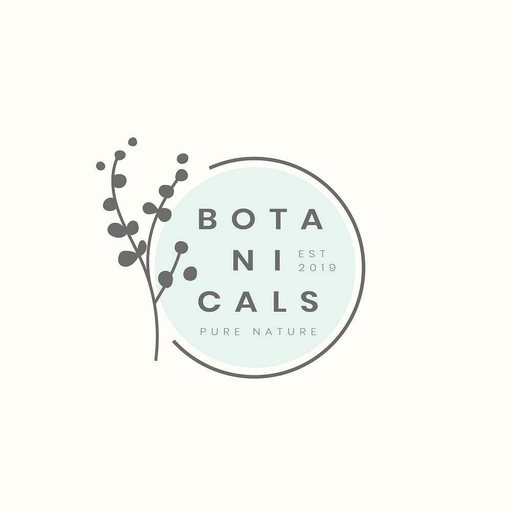 Botanicals nature logo design vector | Free Vector - rawpixel