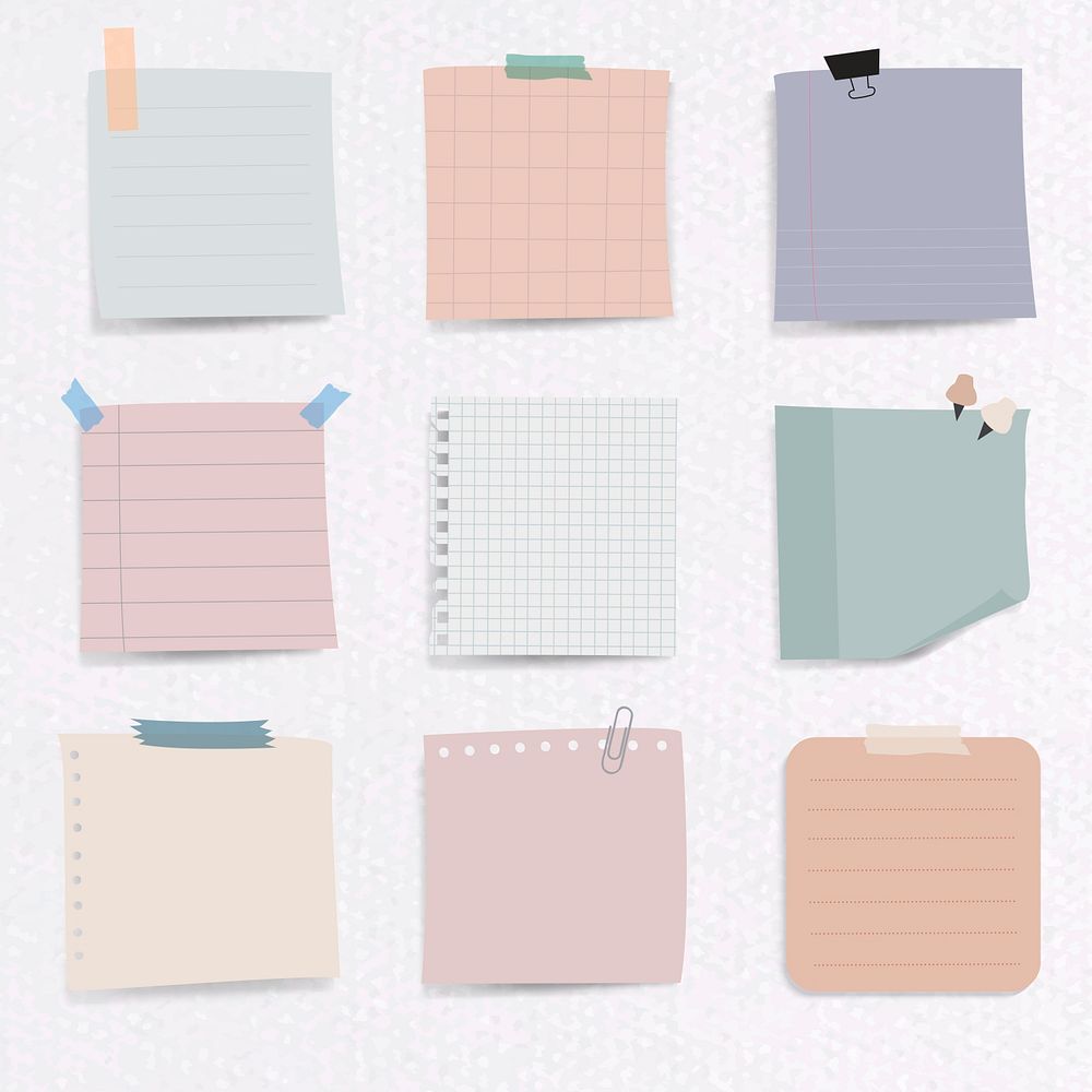 Set of notepaper on textured | Premium PSD - rawpixel