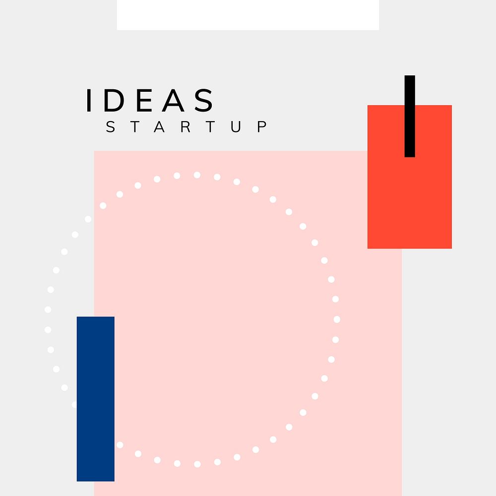 Minimal Memphis design start-up poster | Free Vector - rawpixel