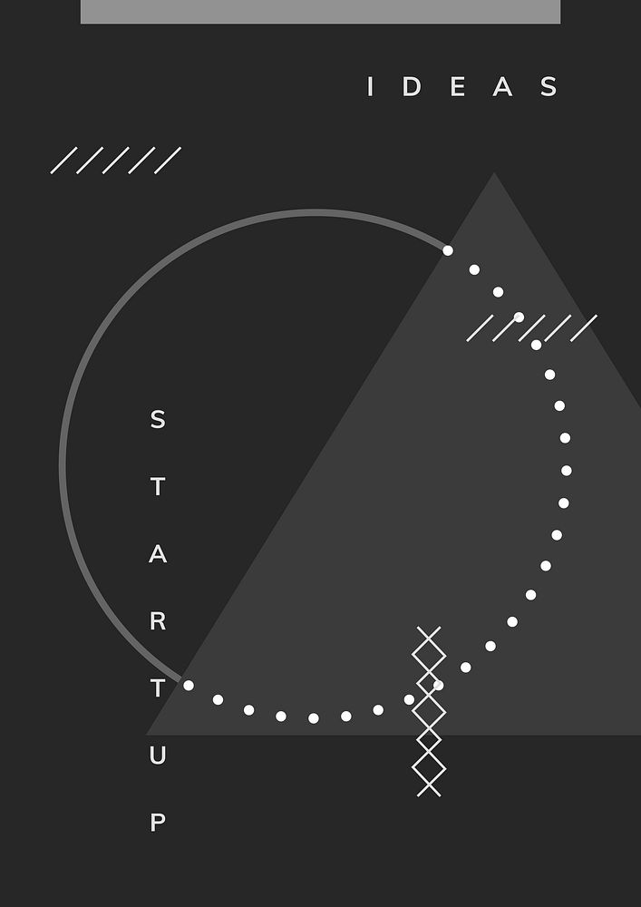 Minimal Memphis design start-up poster | Free Vector - rawpixel