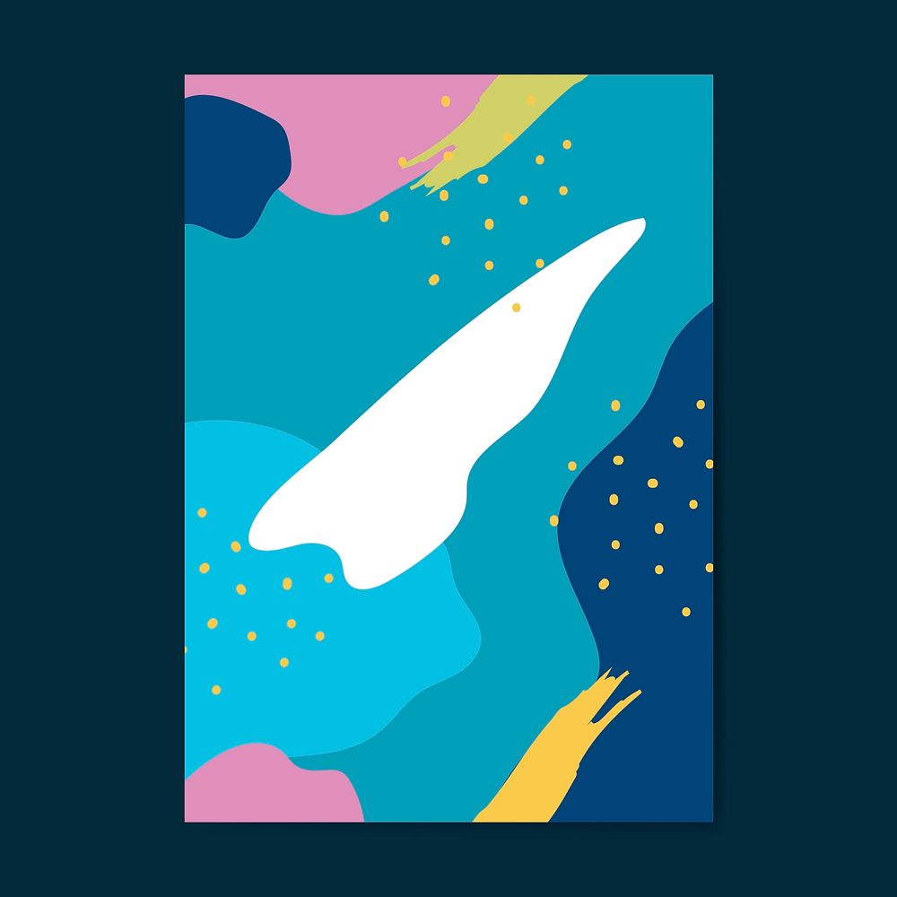 Colorful Memphis style poster vector | Free Vector - rawpixel