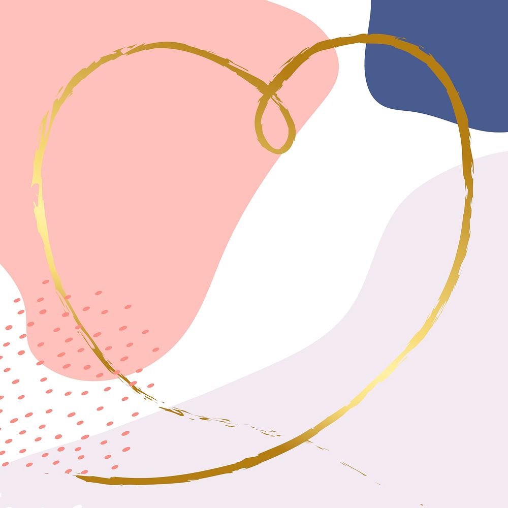 Heart gold frame on colorful | Premium Vector - rawpixel