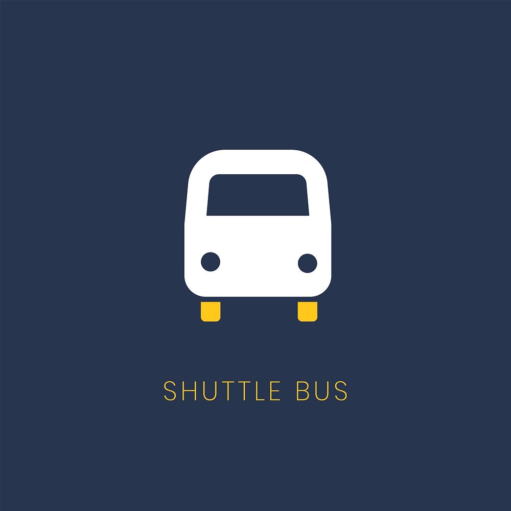 Blue shuttle bus icon sign | Free Icons - rawpixel