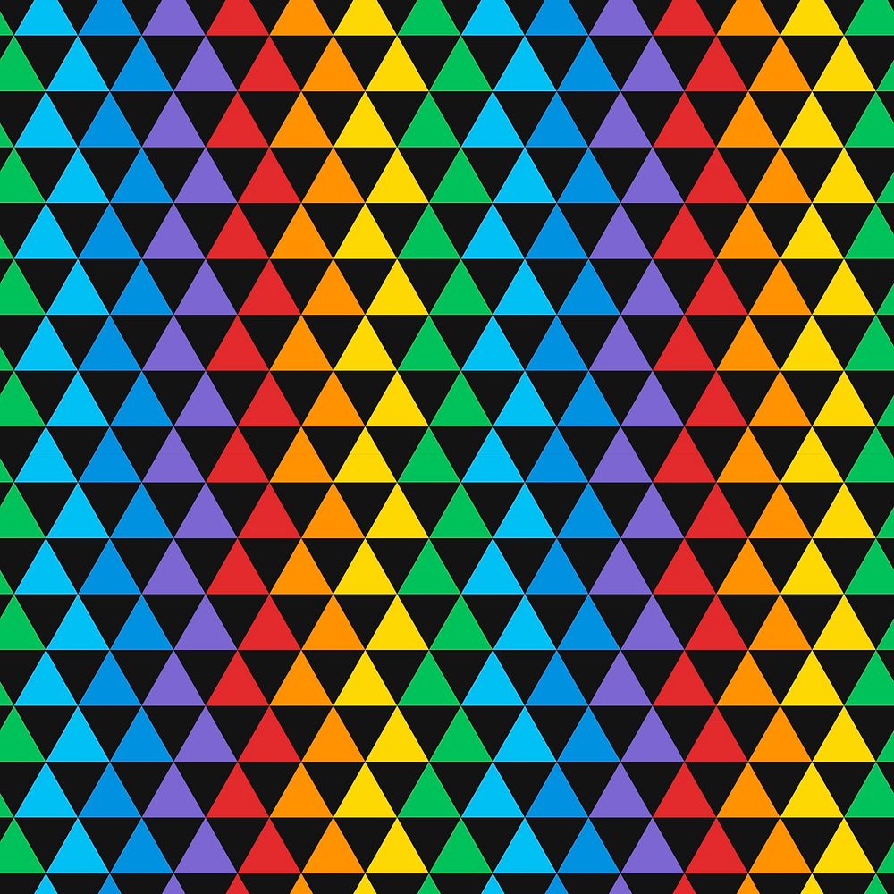 Seamless colorful triangular pattern vector | Free Vector - rawpixel