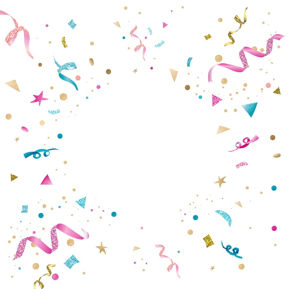 Confetti with blank space vector | Premium Vector - rawpixel