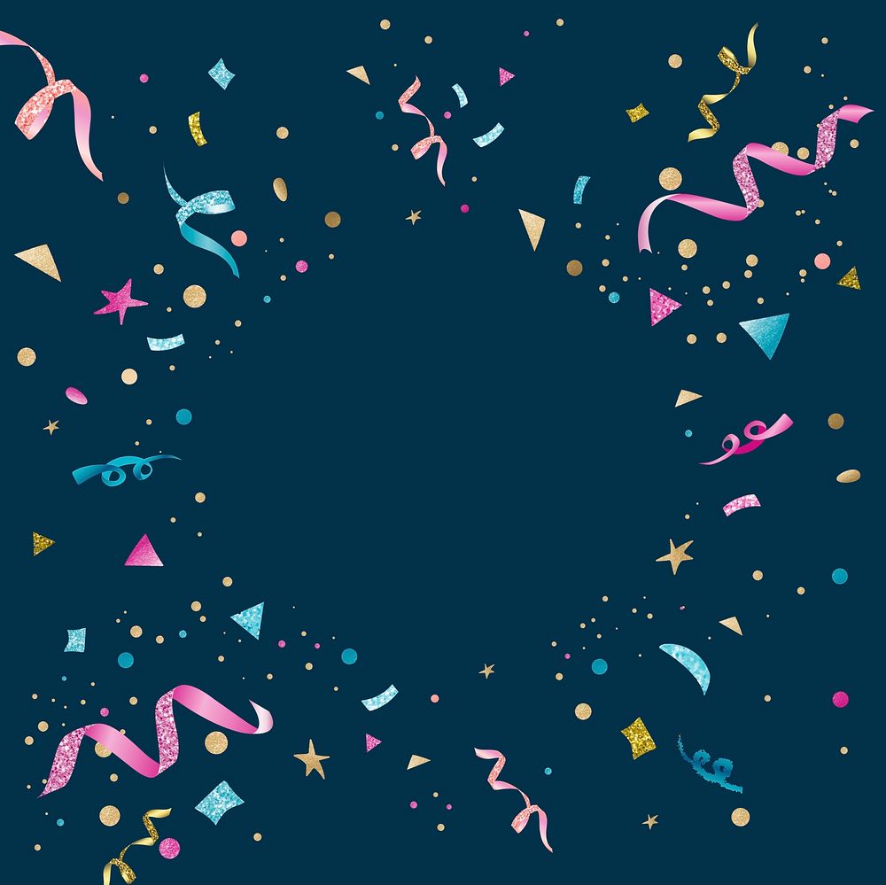 Confetti with blank space vector | Free Vector - rawpixel