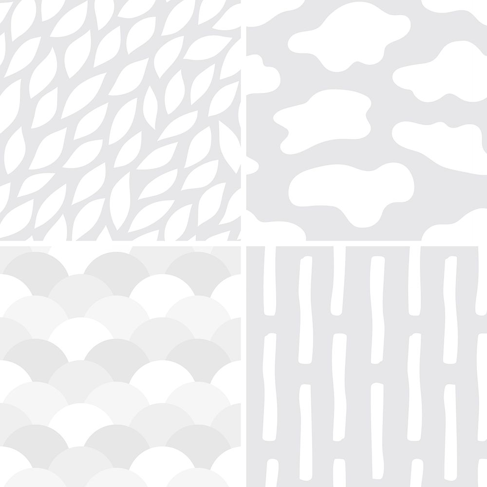 Collection of simple pattern vectors | Free Vector - rawpixel