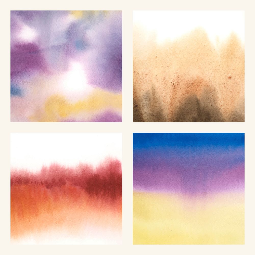 Abstract colorful watercolor stain texture | Free Vector - rawpixel